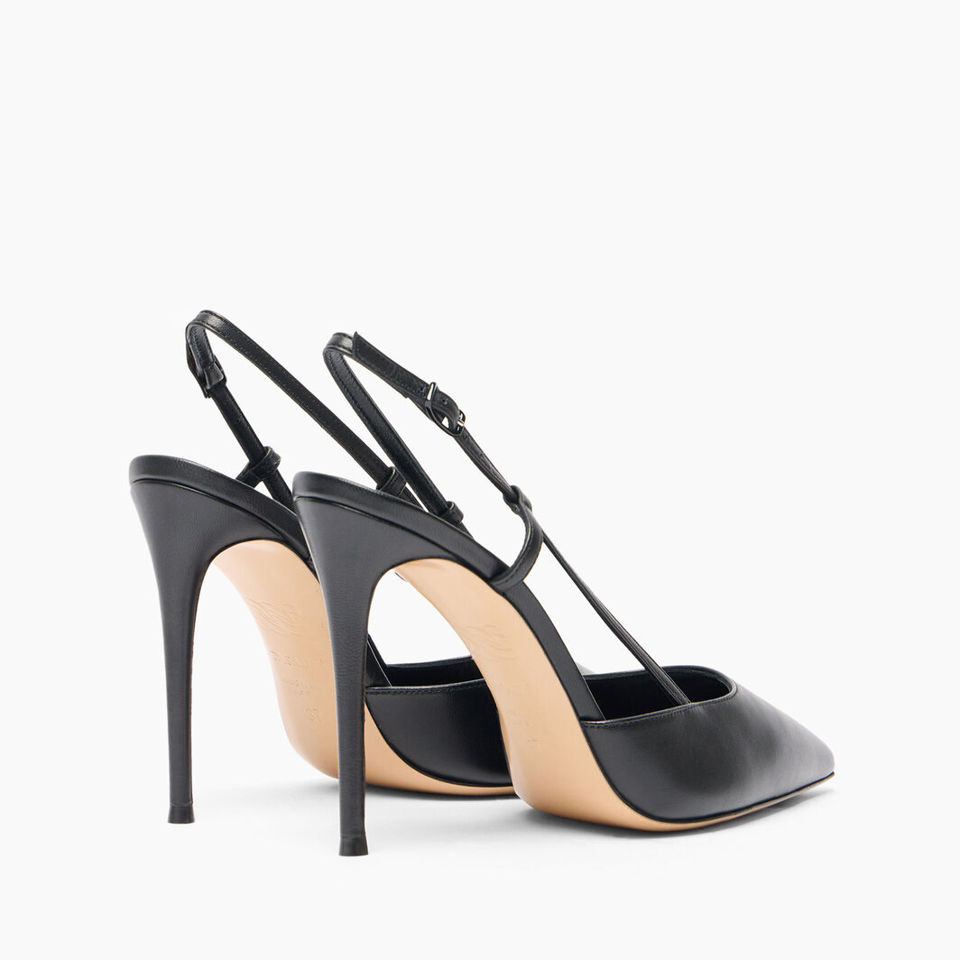 Julia Leather Slingbacks in Black for Women | Casadei®